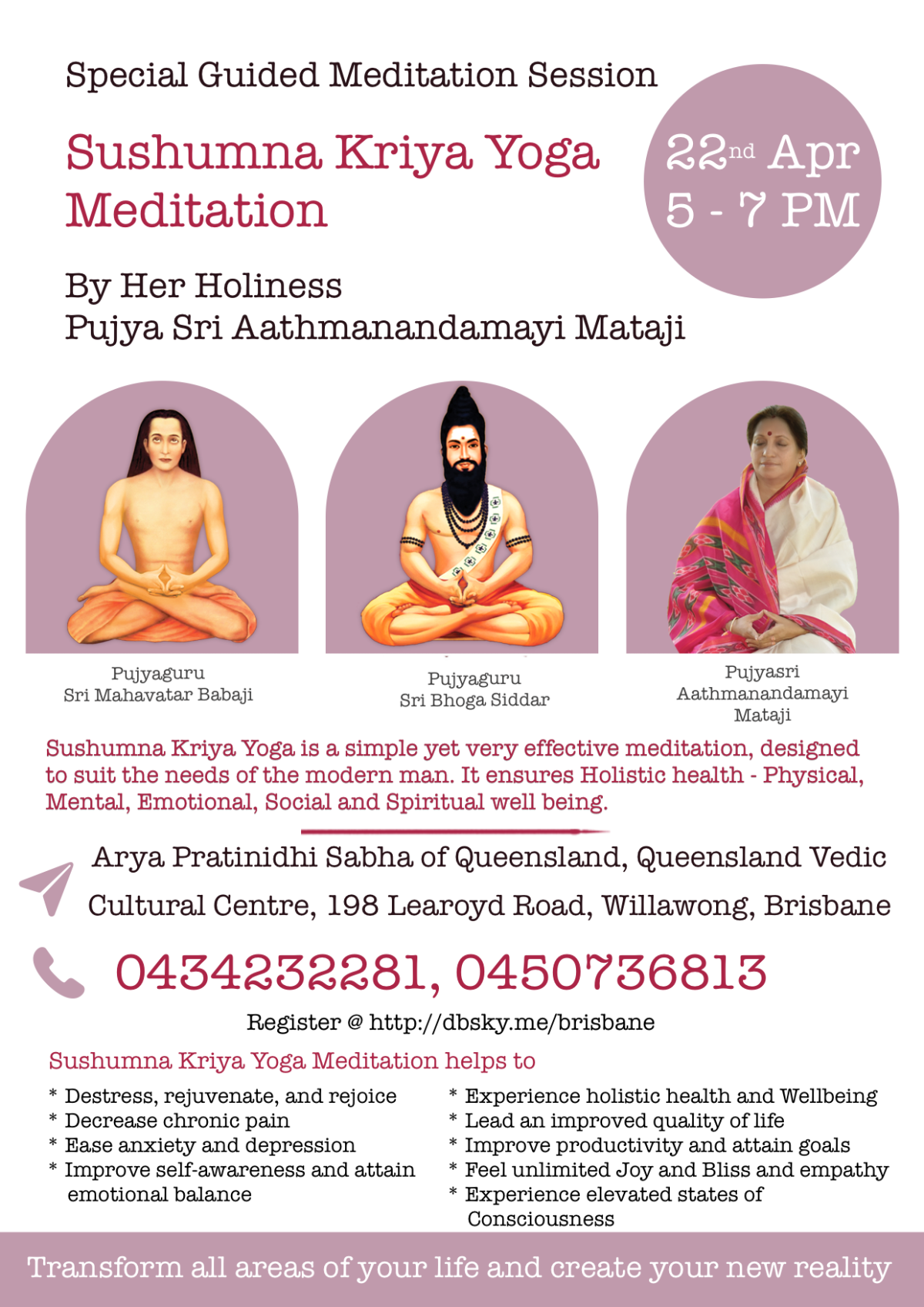 Sushumna Kriya Yoga Meditation at Brisbane , Australia – Sushumna Kriya ...